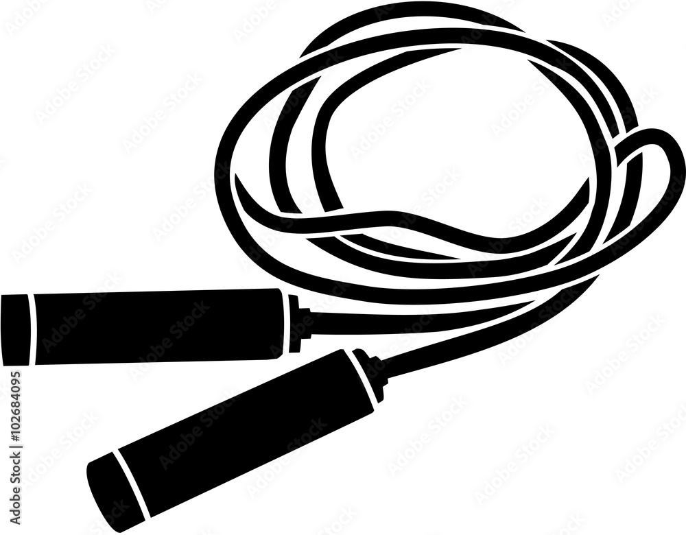 Skipping rope silhouette Stock Vector | Adobe Stock