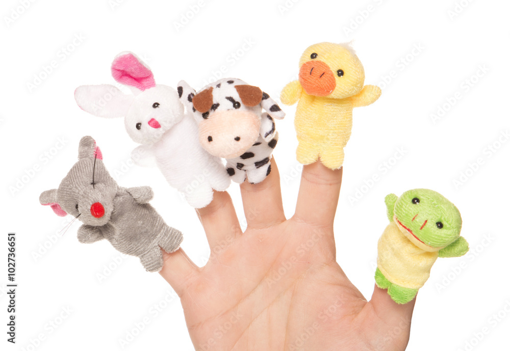 five animal finger puppets Stock Photo | Adobe Stock
