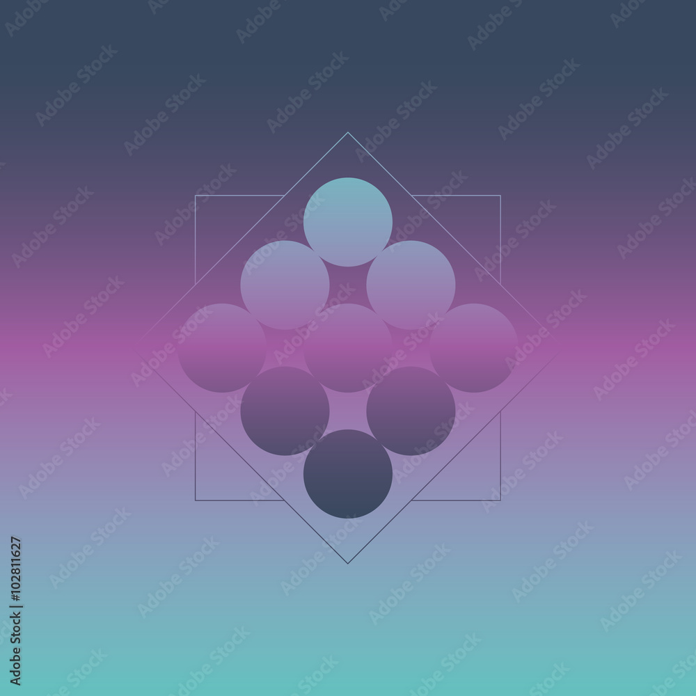 Abstract retro 80s background with geometric shapes and pattern ...