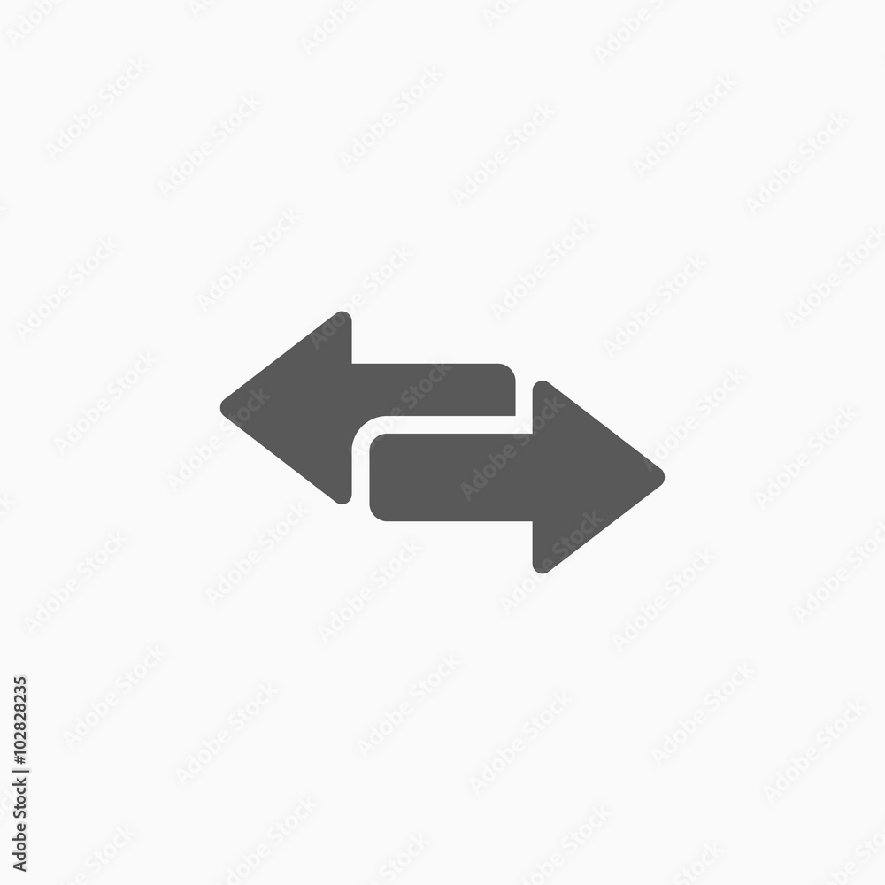 arrow to left and right icon Stock Vector | Adobe Stock