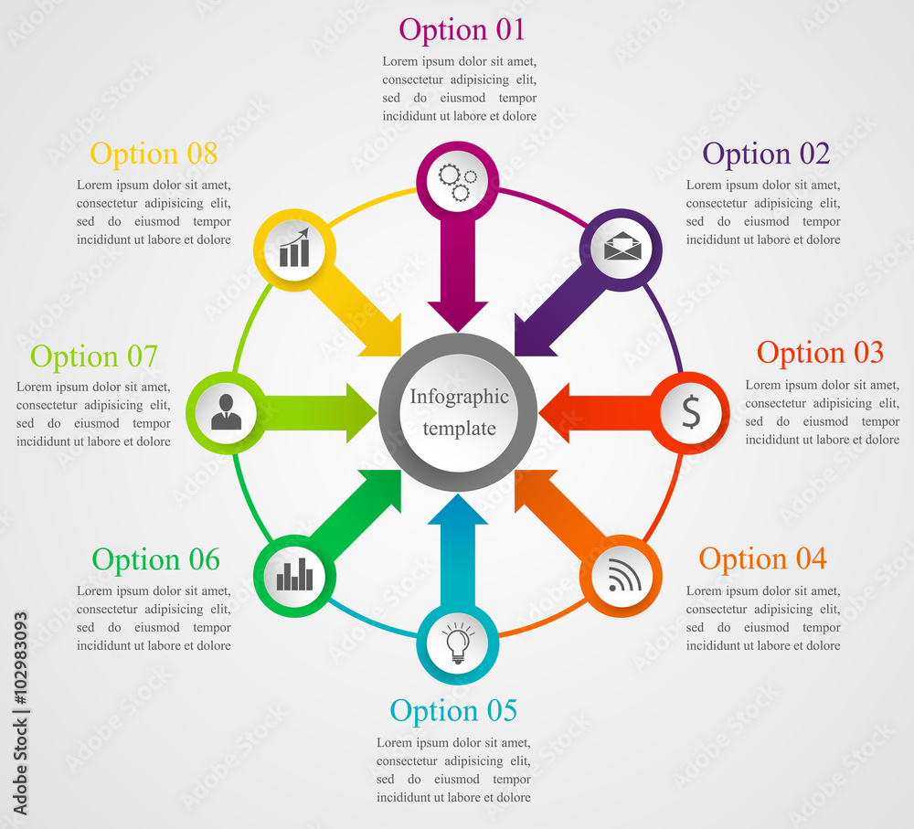 Infographic circle template Stock Vector | Adobe Stock