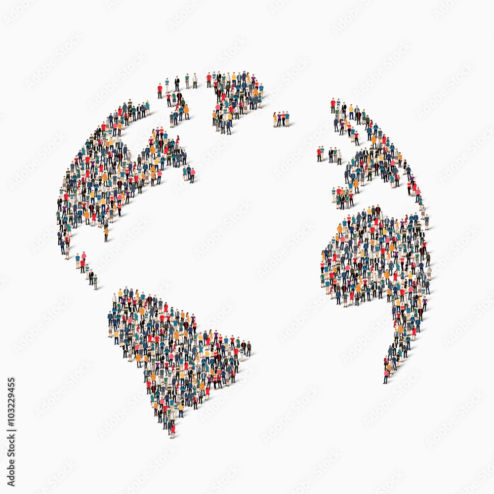 group people shape globe Stock Vector | Adobe Stock