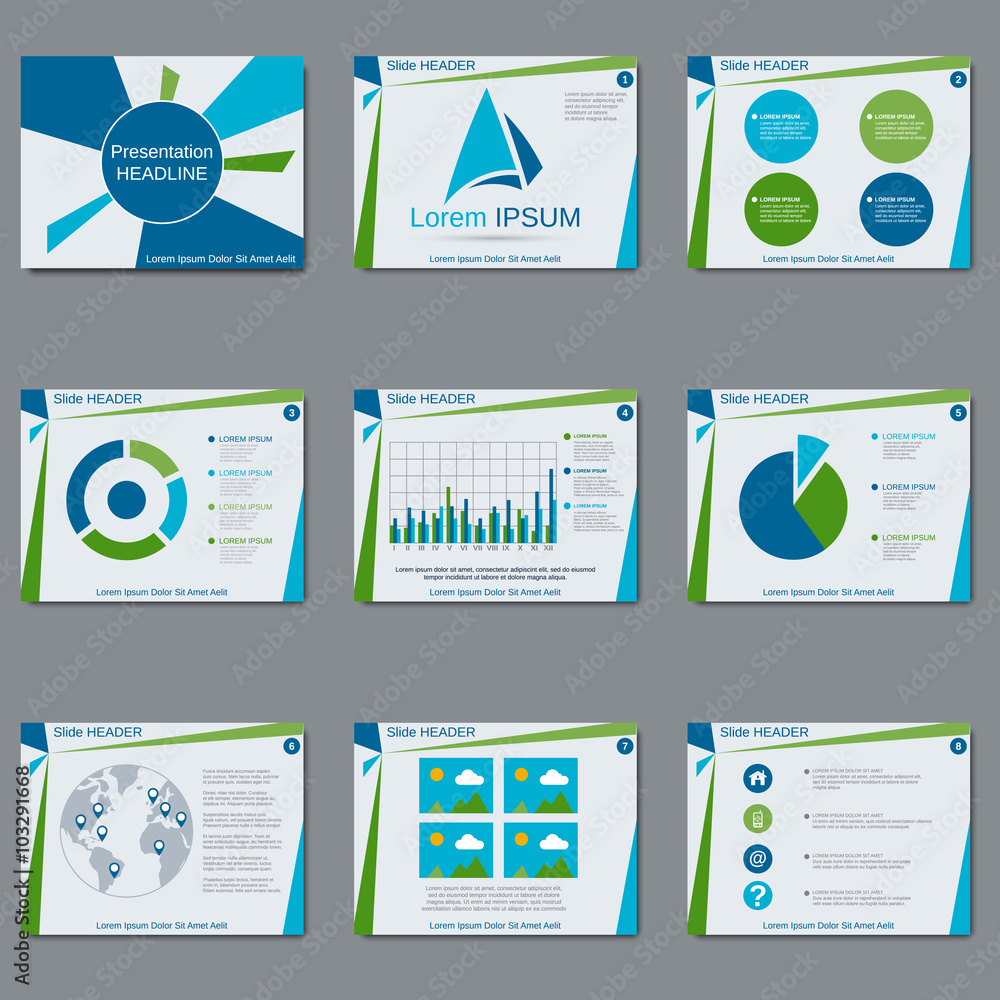 Professional business presentation, slide show, layout, poster vector ...