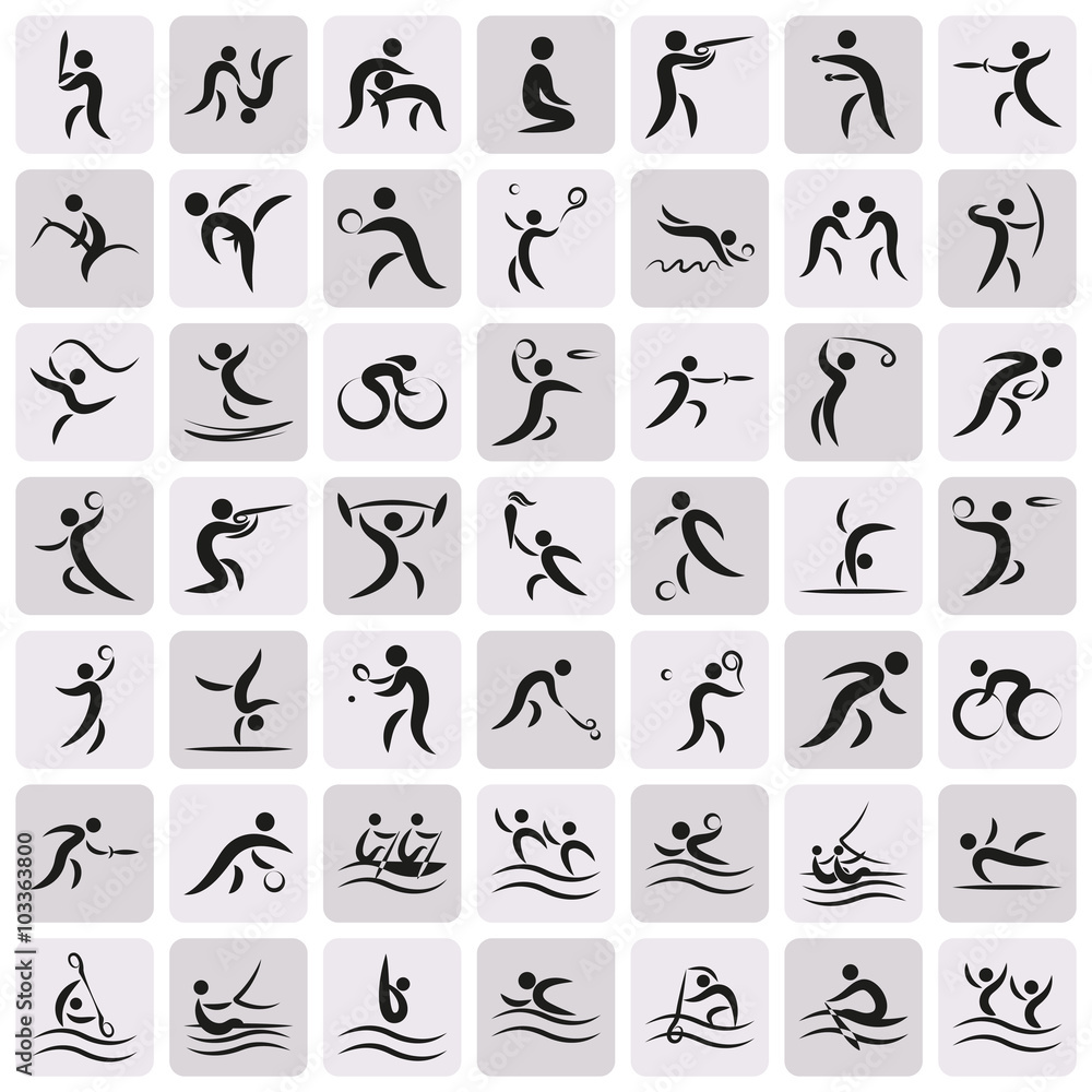 Simple Olympic games icon set Stock Vector | Adobe Stock