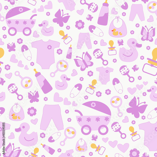 Baby seamless pattern background - Buy this stock vector and explore ...
