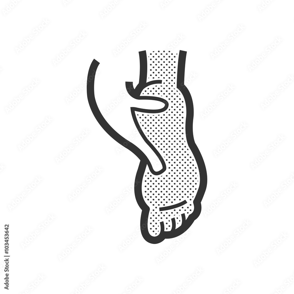 foot massage design, foot care icon Stock Vector | Adobe Stock