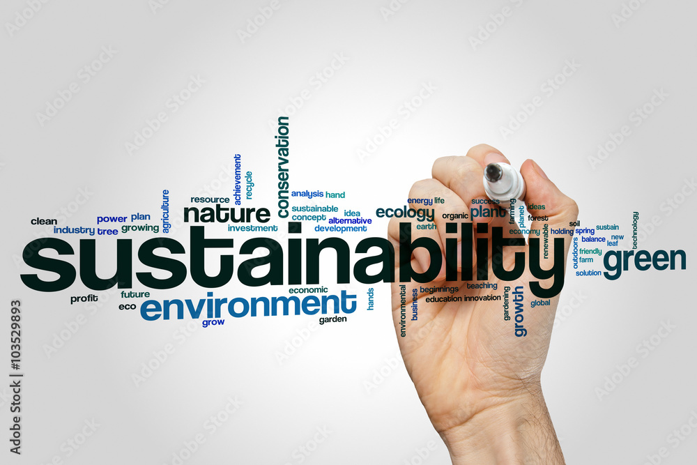 Sustainability word cloud concept Stock Photo | Adobe Stock