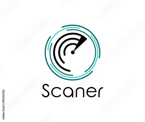 Scanner logo Stock-Vektorgrafik | Adobe Stock