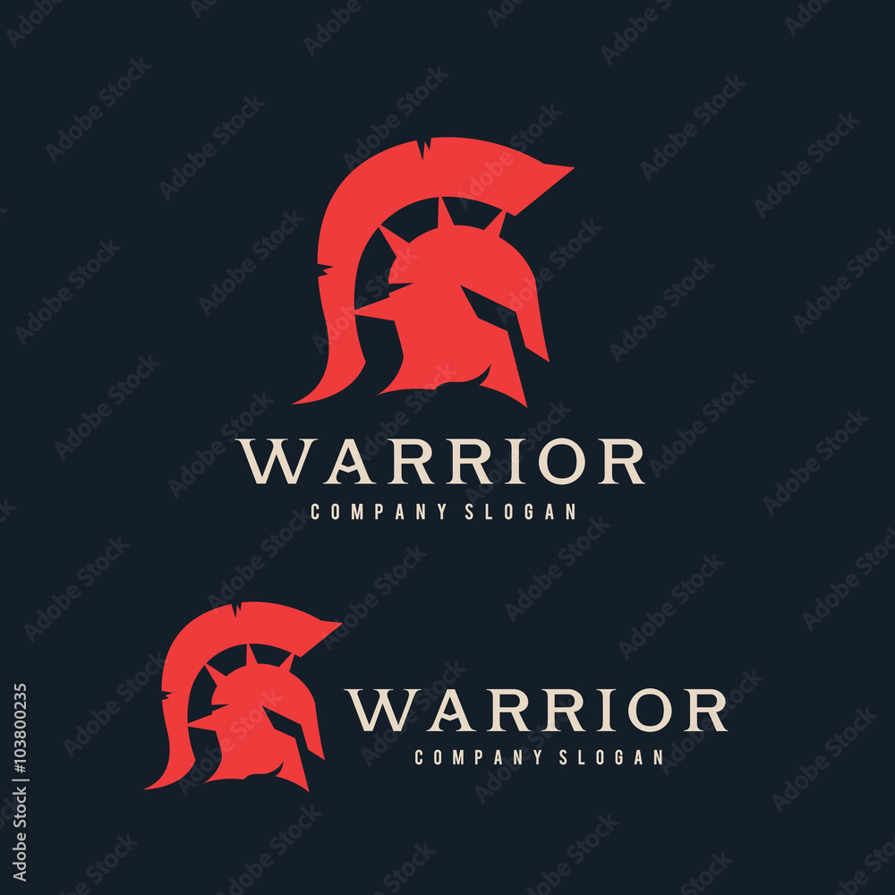warrior logo,vector logo template Stock Vector | Adobe Stock