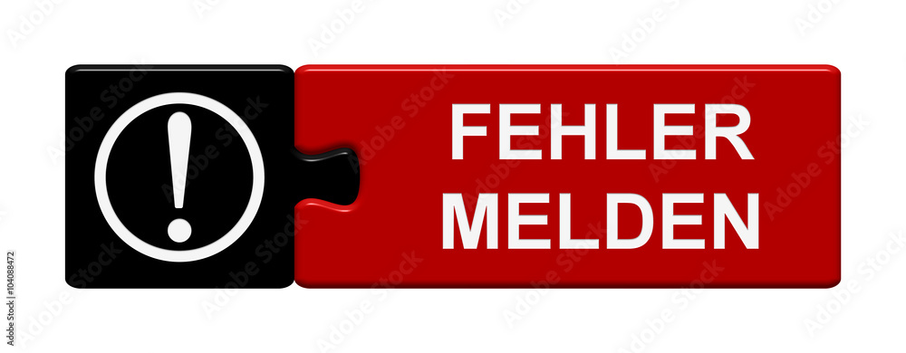 Stock-Illustration „Puzzle Button: Fehler melden“ | Adobe Stock