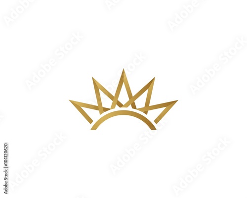 Gold Sun / Crown Stock Vector | Adobe Stock