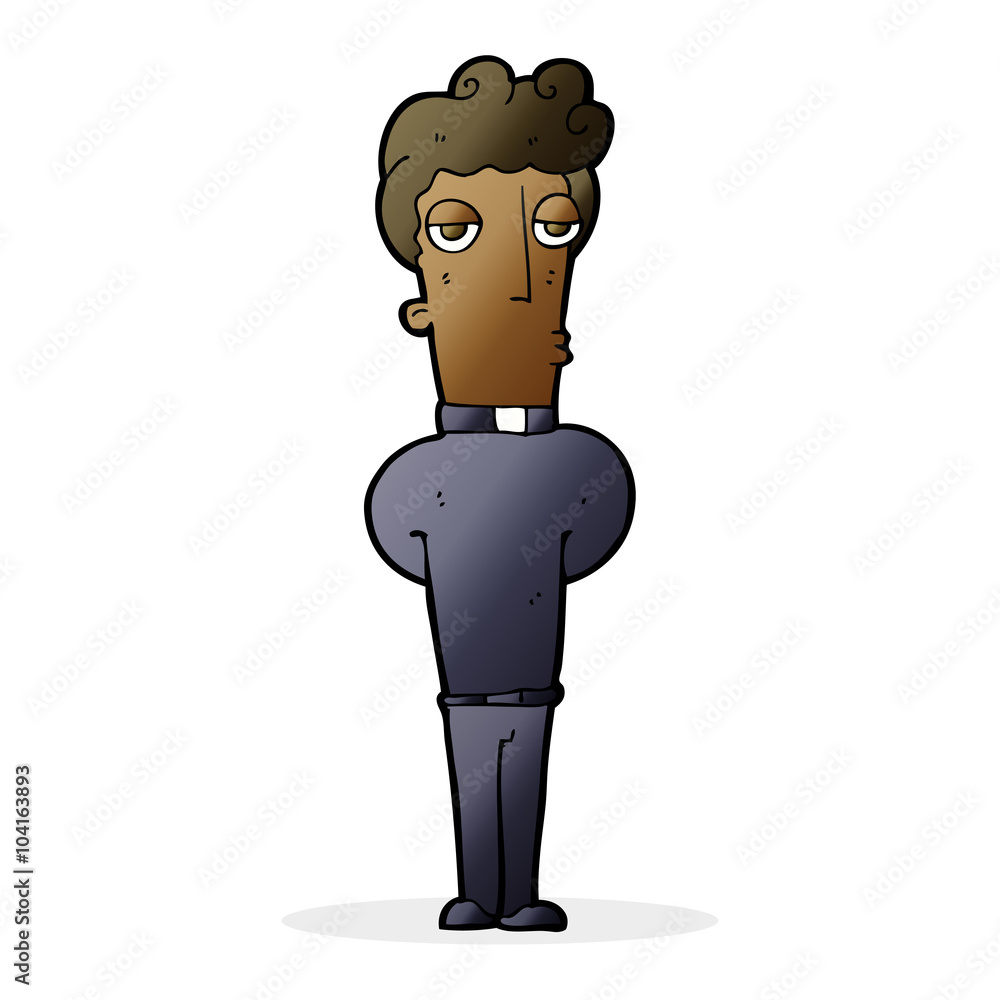 cartoon priest Stock Vector | Adobe Stock