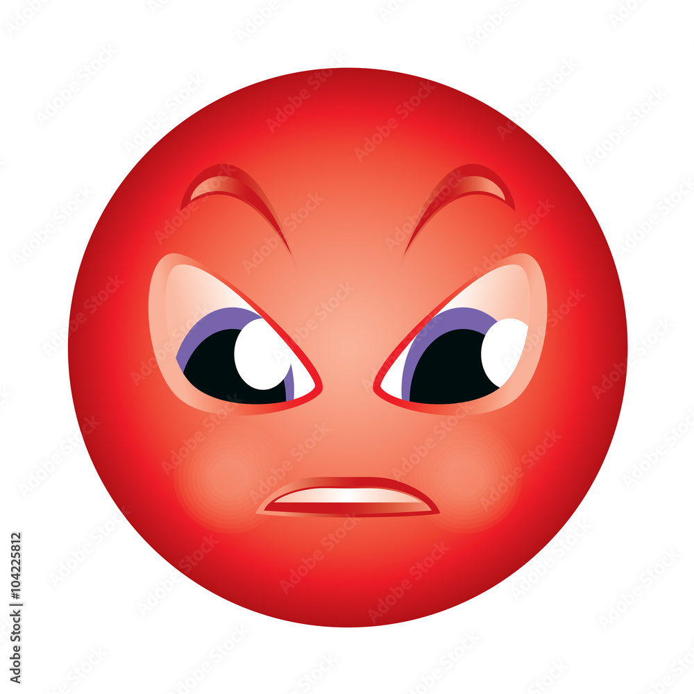 emoji emoticon expression faces icons angry avatar clipart vector Stock ...