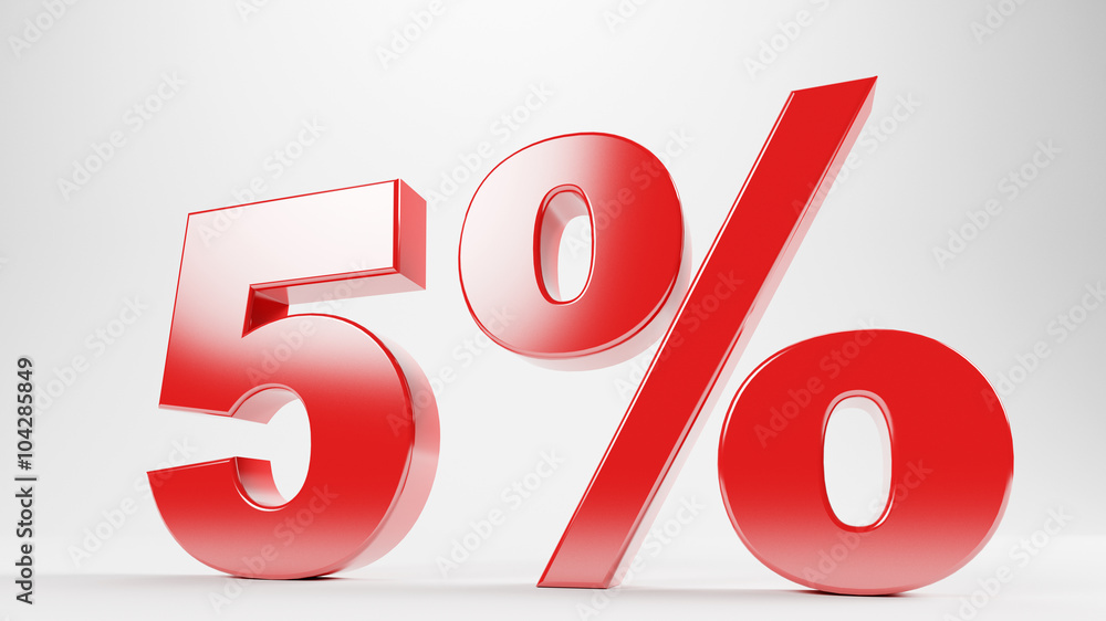 5 Prozent Rabatt als Angebot Stock Illustration | Adobe Stock