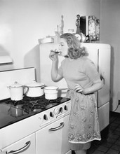 Retro Housewife Cooking Free Stock Photo - Public Domain Pictures