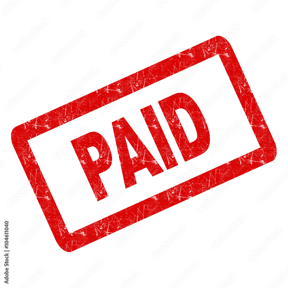 Paid Stamp Isolated on white background. Stock Illustration | Adobe Stock