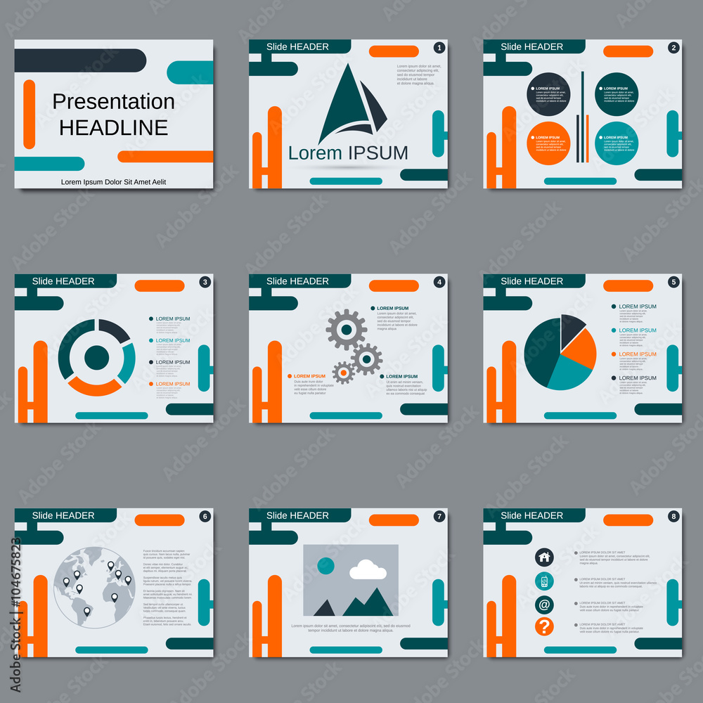 Professional business presentation, slide show, layout, poster vector ...