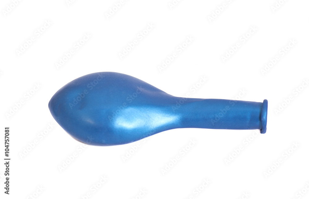Deflated rubber blue balloon Stock Photo | Adobe Stock