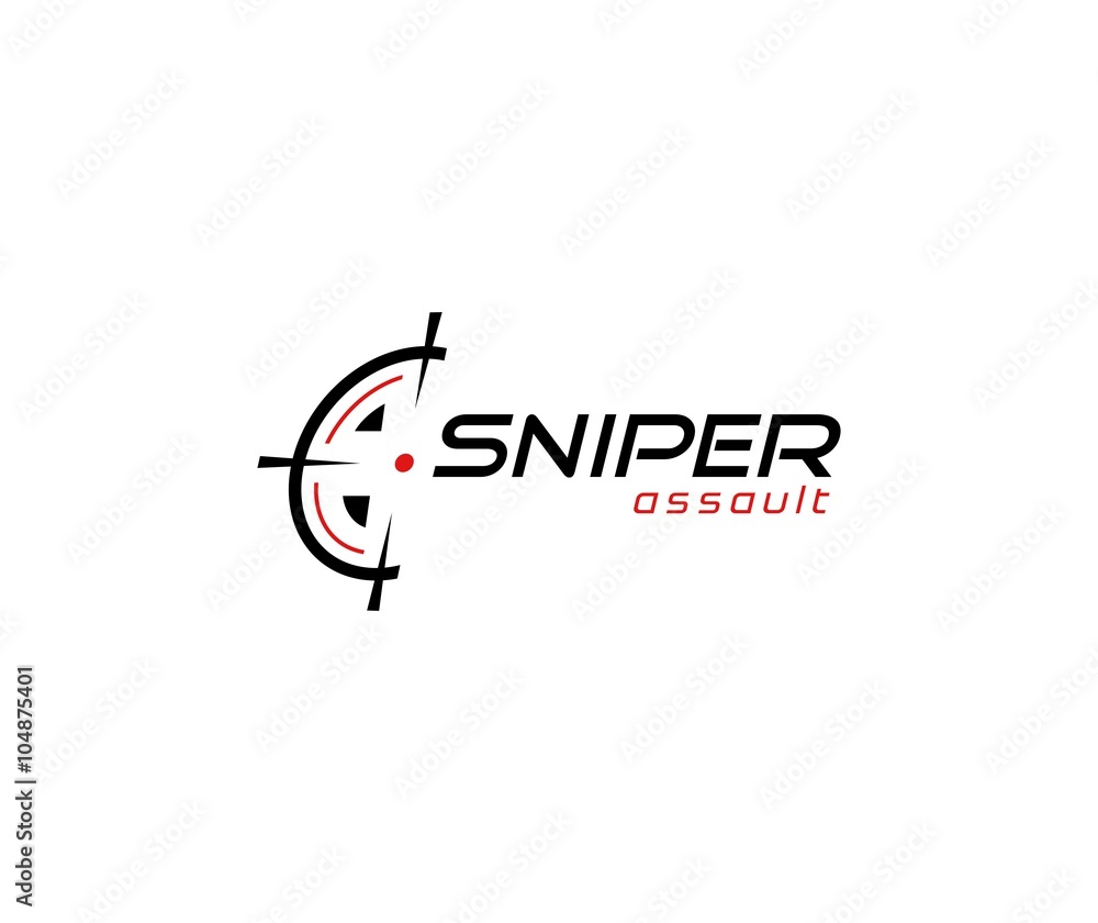 Sniper logo Stock Vector | Adobe Stock