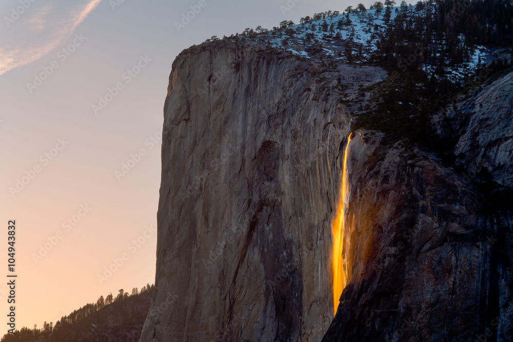 Yosemite Firefall Stock Photo | Adobe Stock