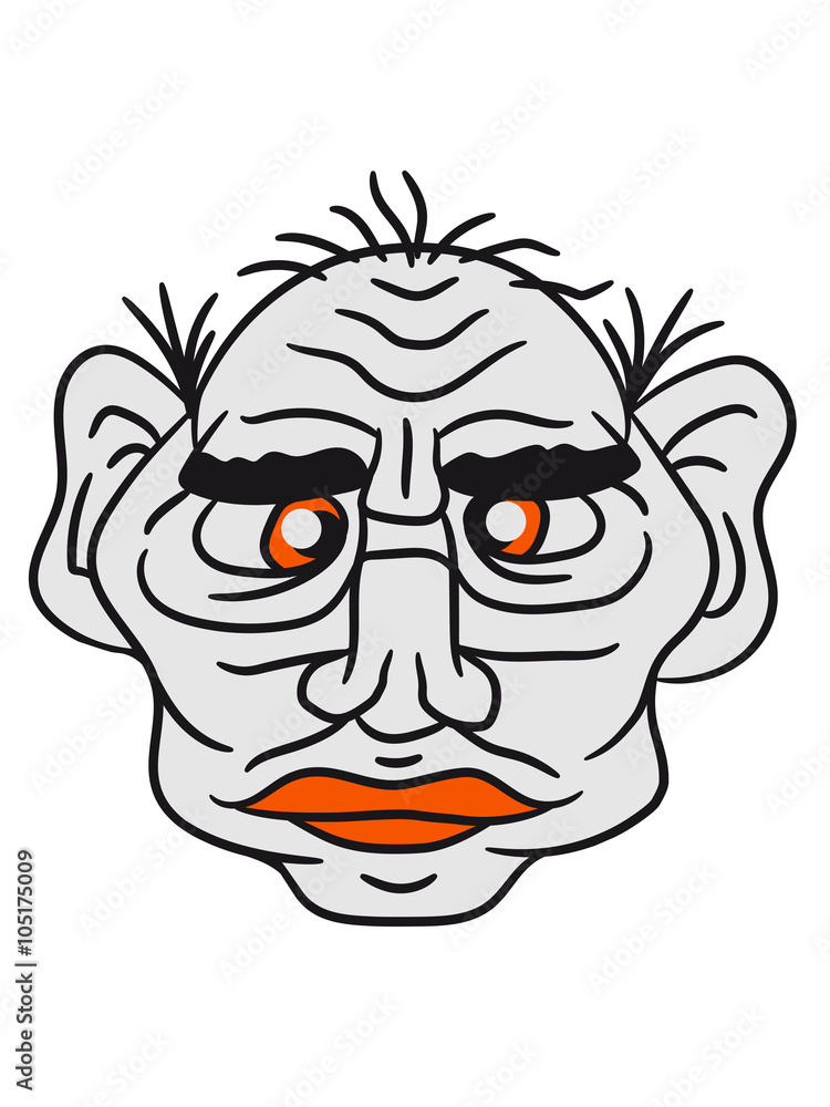 face head ugly disgusting old man grandpa monster troll Stock ...