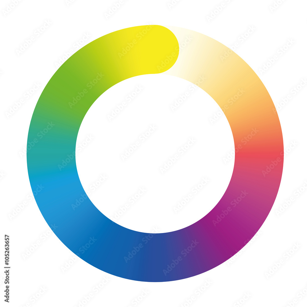 Preloader - rainbow colored gradient ring. Isolated vector illustration ...