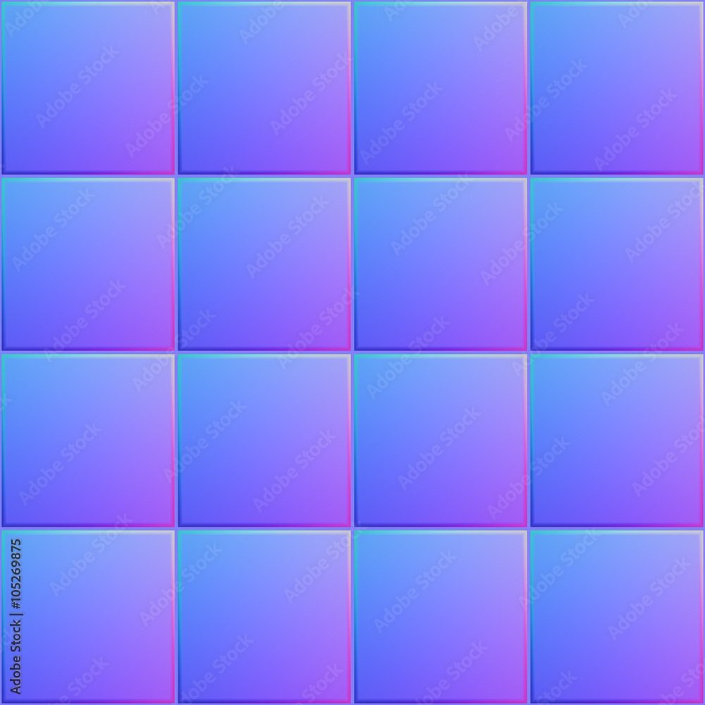 T011 Seamless texture - stone tile - normal map の Stock イラスト | Adobe Stock