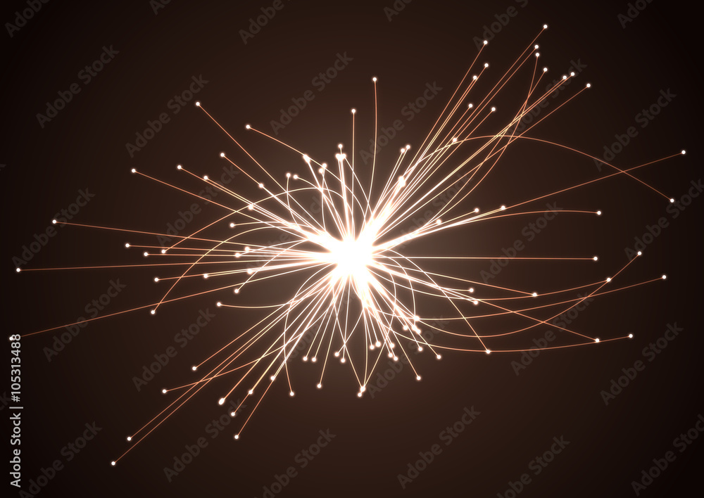 Astrophysics concept. Scientific research. Particles collision in ...