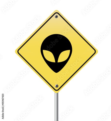 Alien warning sign. Vector art. - Buy this stock vector and explore ...