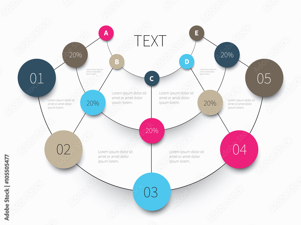 Stock-Vektorgrafik „infographics mind map template / vector business ...