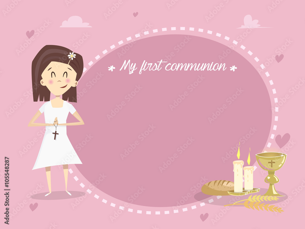 My first holy communion. Vector Stock Vector | Adobe Stock