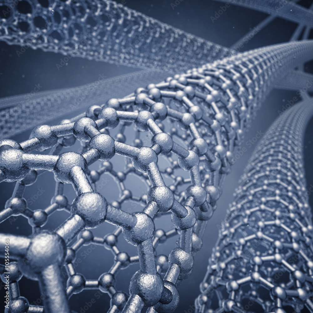 Nanotechnology , Graphene nanotubes Stock Illustration | Adobe Stock