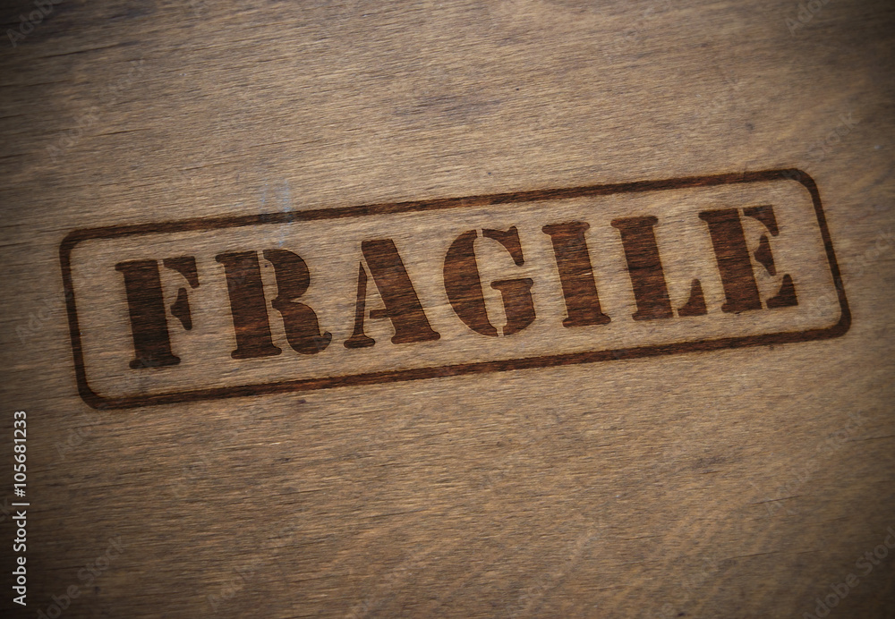 Fragile Stempel - Holz 6 Stock Illustration | Adobe Stock