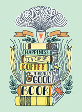 Vintage Coffee And Books Poster Free Stock Photo - Public Domain Pictures