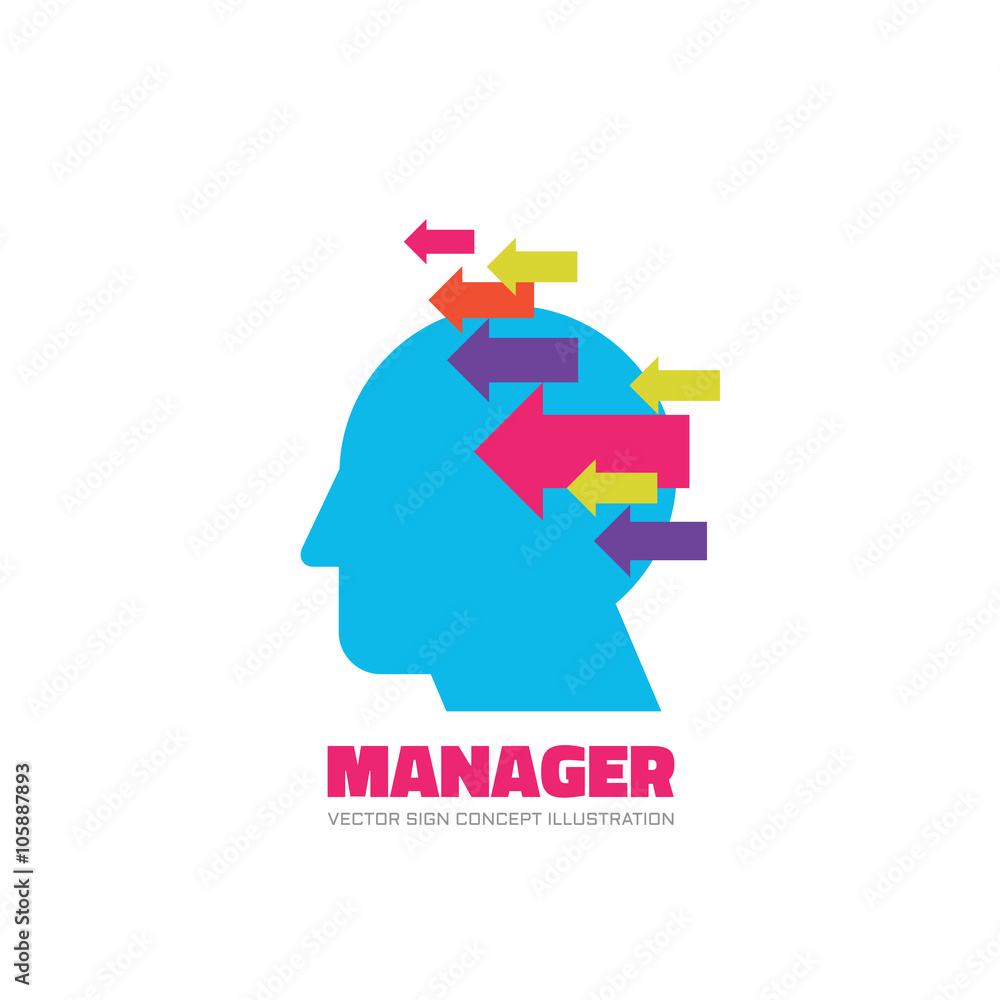 Image vectorielle Stock Manage vector logo concept illustration ...