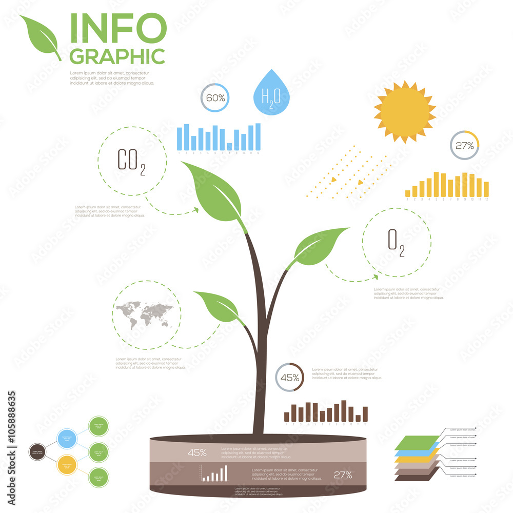 Ecological Infographic Stock Vector | Adobe Stock
