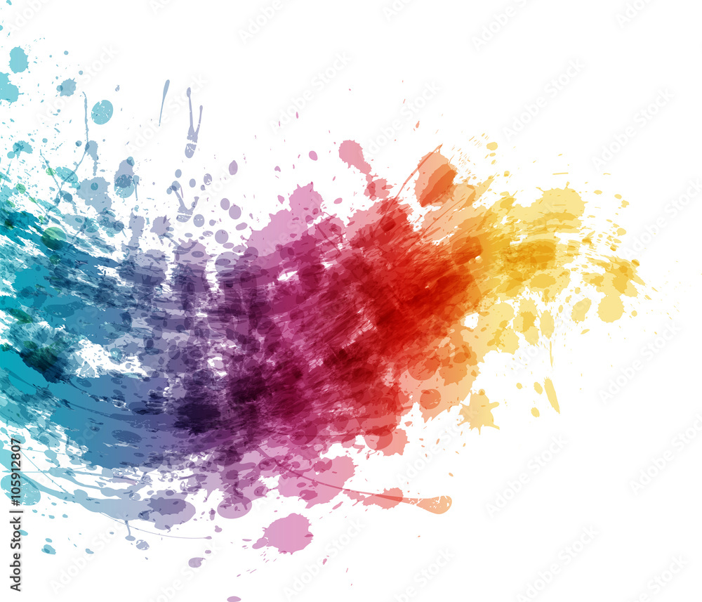 Artistic color splash banner design Stock Vector | Adobe Stock