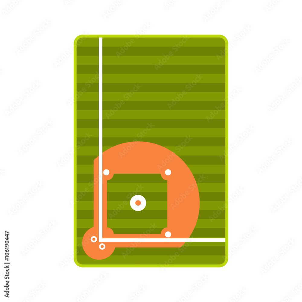 Baseball field icon Stock Vector | Adobe Stock