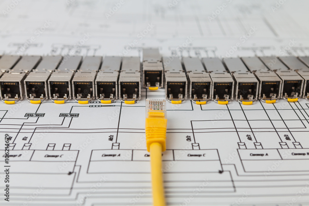 Electric gigabit sfp modules for network switch on the blueprint of ...