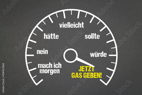 jetzt gas geben! Stock Photo | Adobe Stock