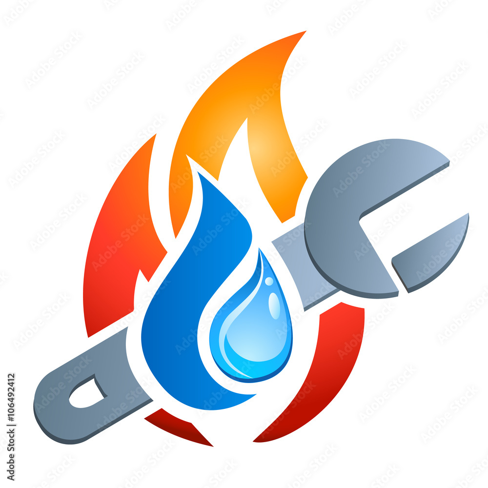 Stock-Vektorgrafik „Gas-Wasser-Installateur / Heizungsbauer ...