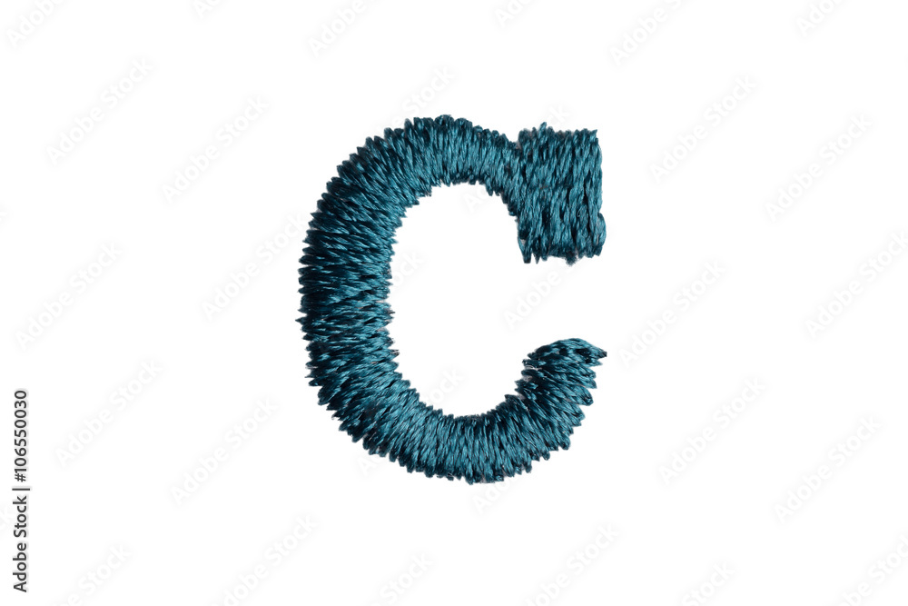 Embroidery Designs alphabet c isolate on white background Stock Photo ...