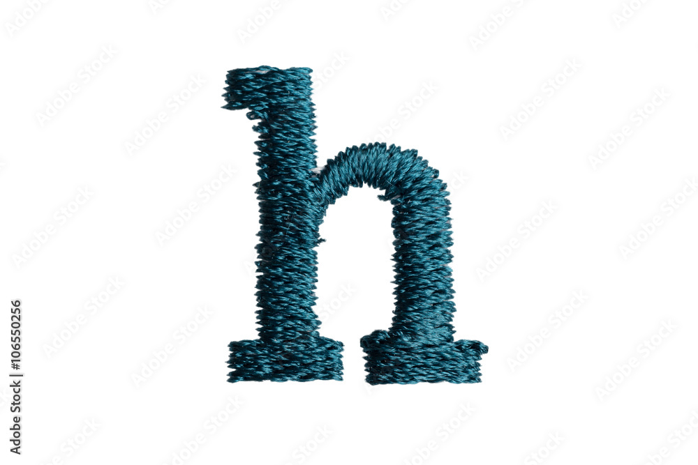 Embroidery Designs alphabet h isolate on white background Stock Photo ...