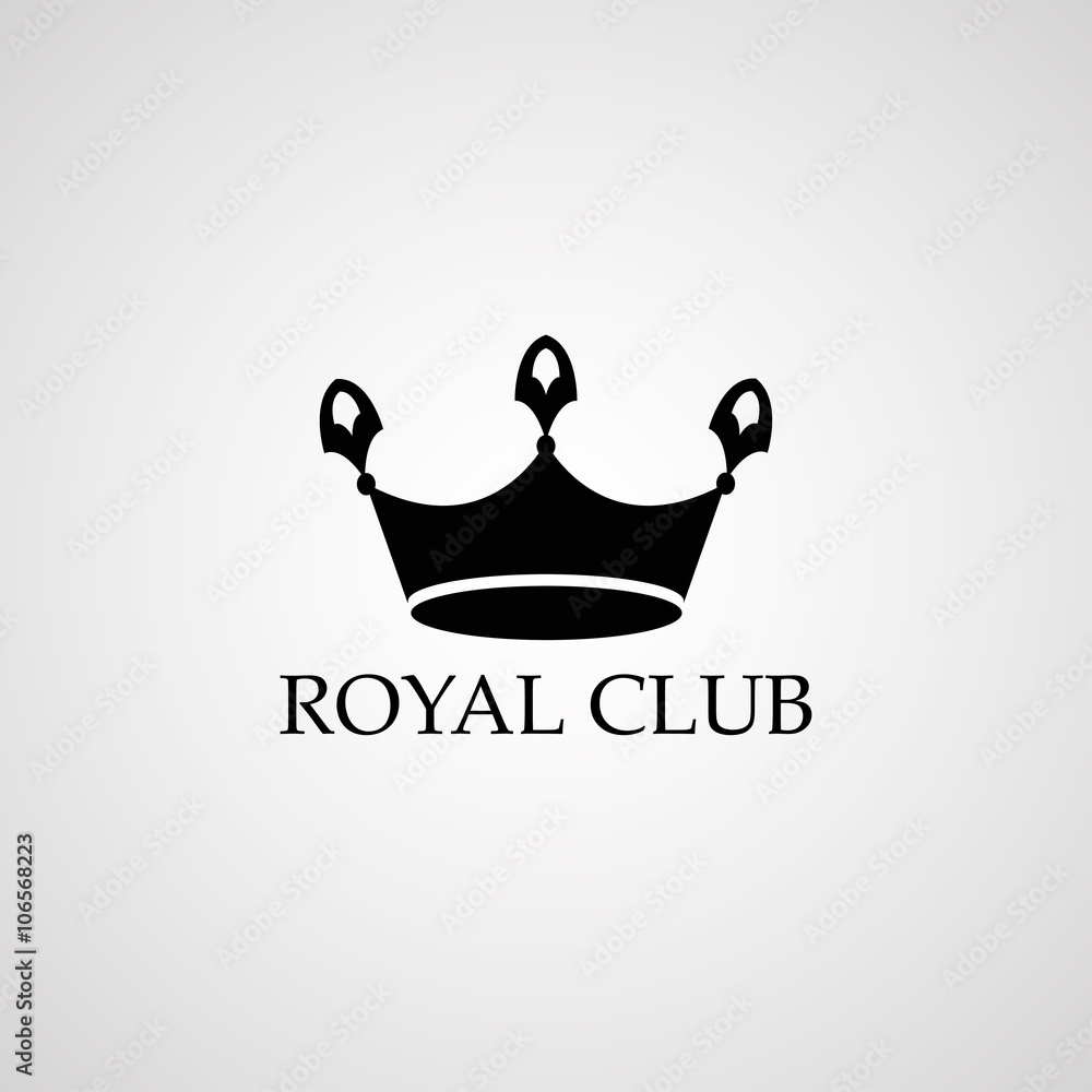 Royal club logo. Crown sign. Stock Vector | Adobe Stock