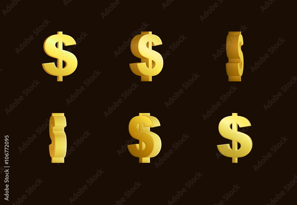 เวกเตอร์ Stock Sprite sheet effect animation of a spinning golden star ...