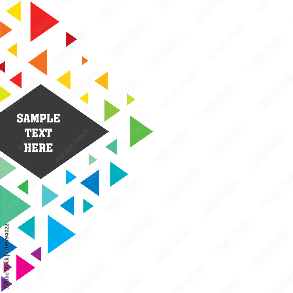 colorful triangle splash background brochure banner design vector Stock ...