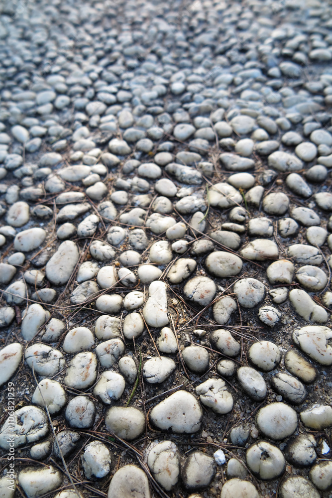Pavement made of pebbles and concrete mixture Stock Photo | Adobe Stock