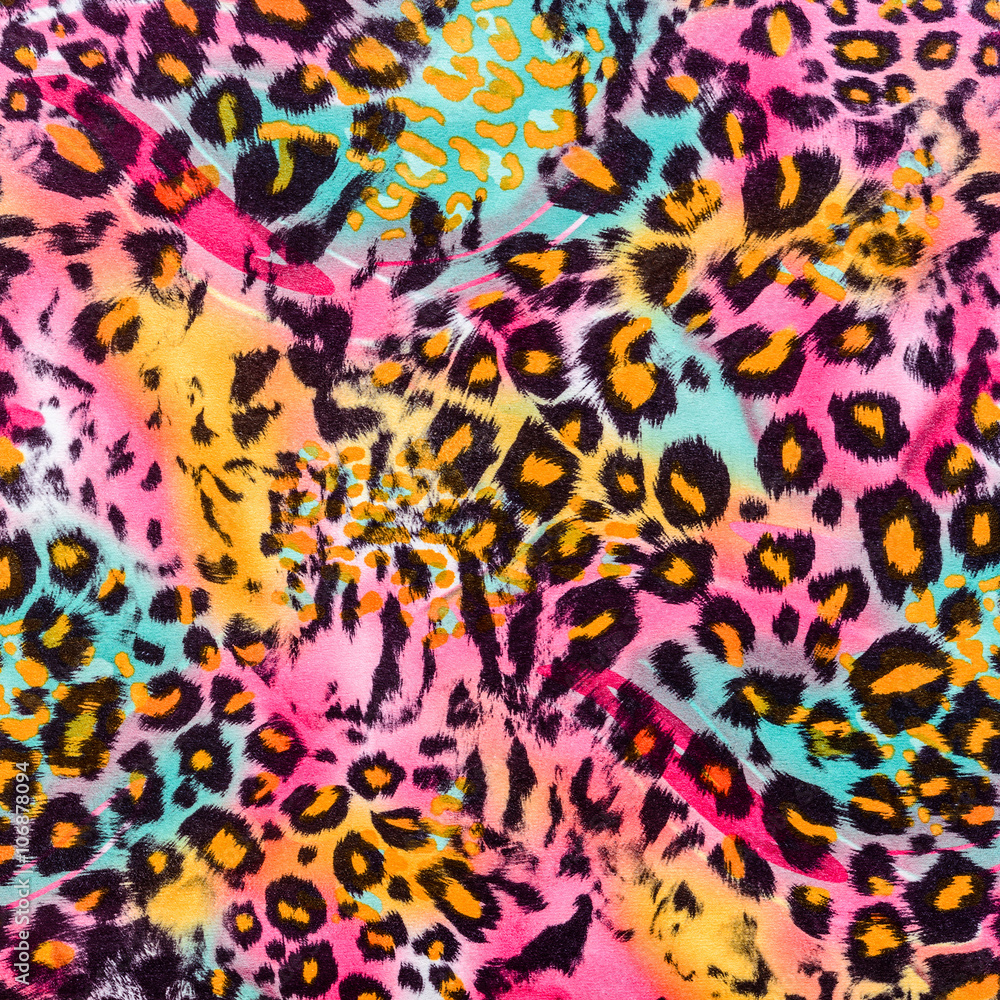texture of print fabric striped leopard Stock Photo | Adobe Stock