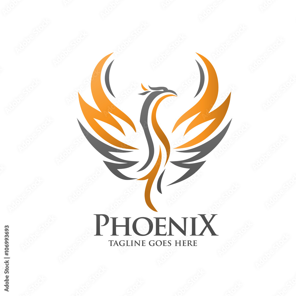 phoenix logo Stock Vector | Adobe Stock