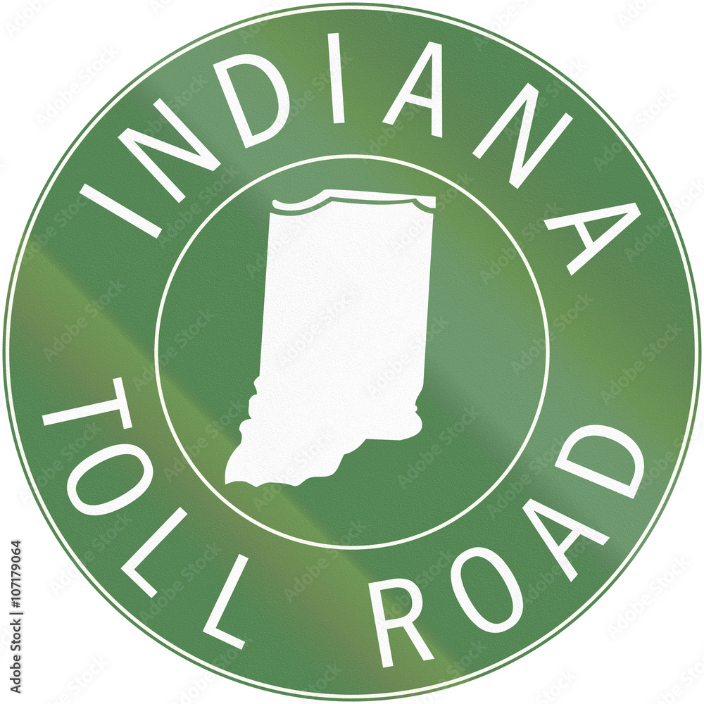 Indiana Toll Route shield from 1968 used in the United States Stock ...